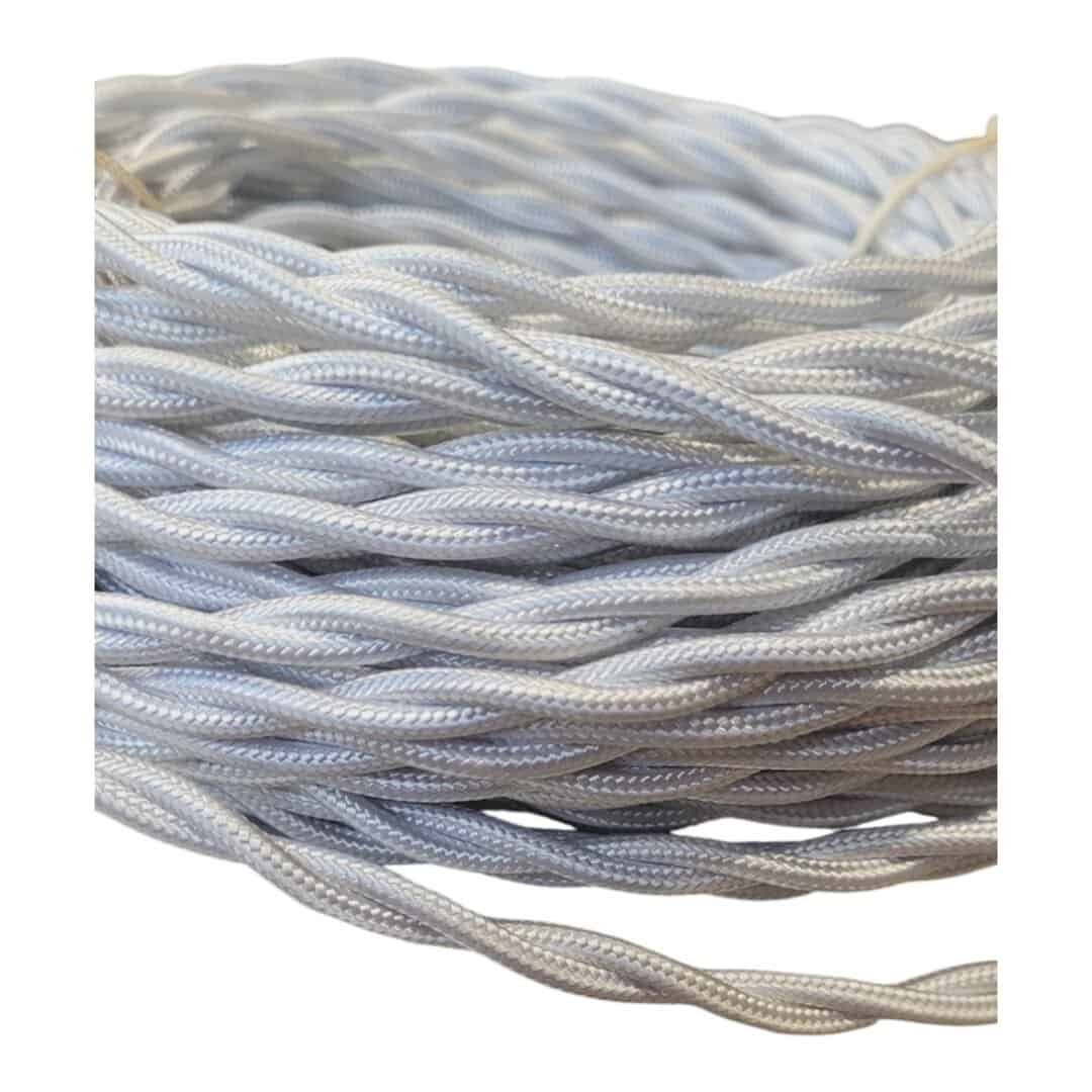 Tekstilinis laidas Ivory spalva pintas3x1,5mm - Smaigė